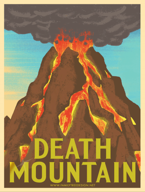 Legend of Zelda Death Mountain Print - Familytree